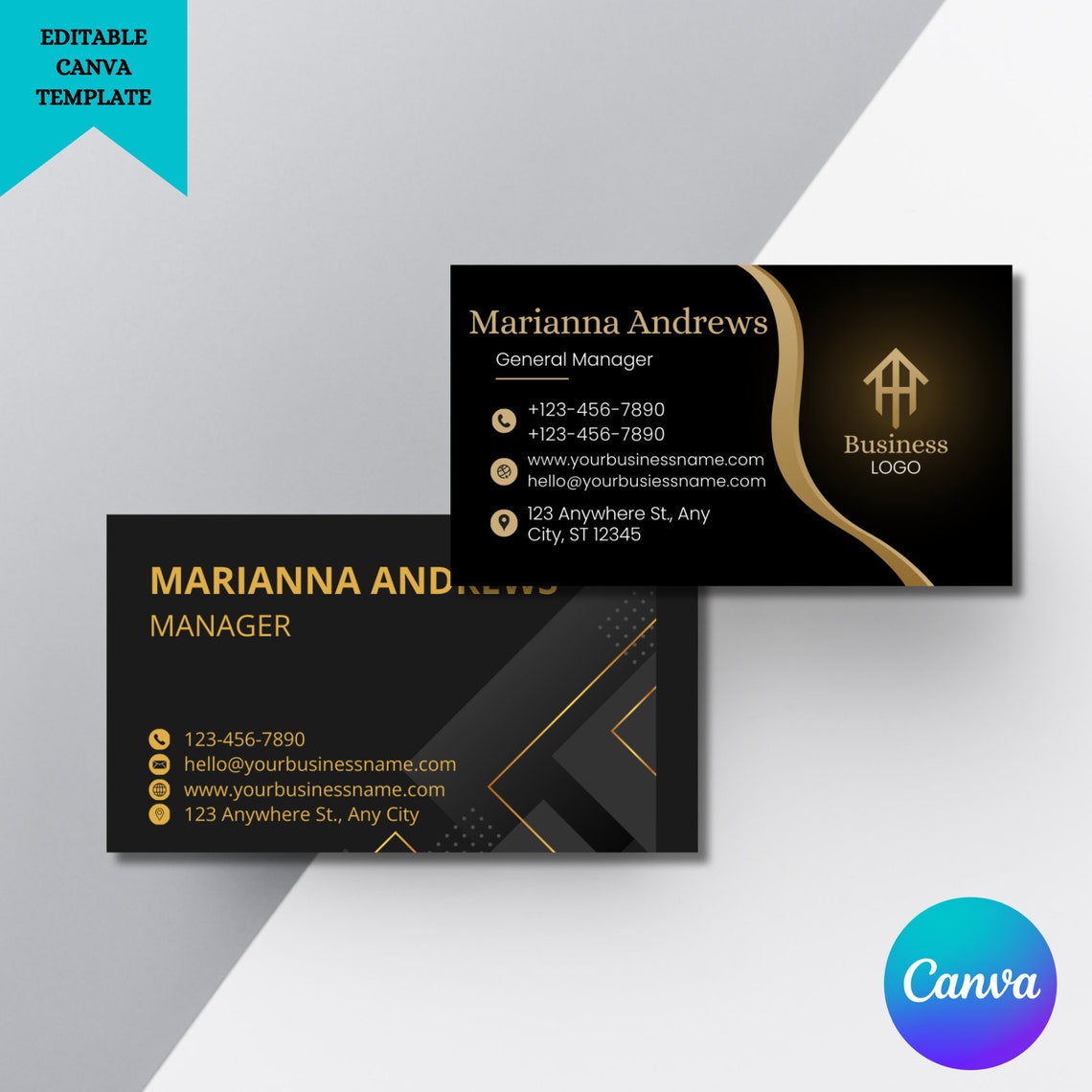 Business Card Template, Printable Business Card, UI UX Designer Card ...