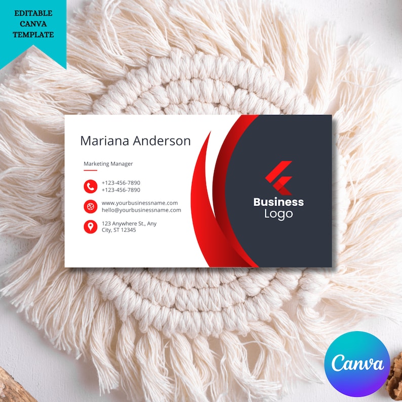 Business Card Template, Printable Business Card, UI UX Designer Card ...