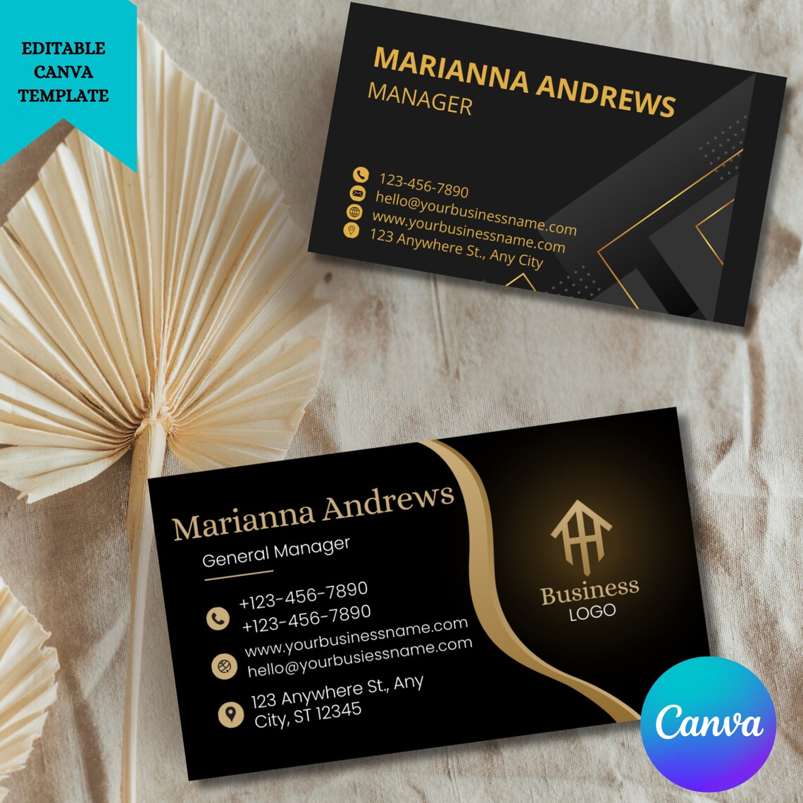 Business Card Template, Printable Business Card, UI UX Designer Card ...