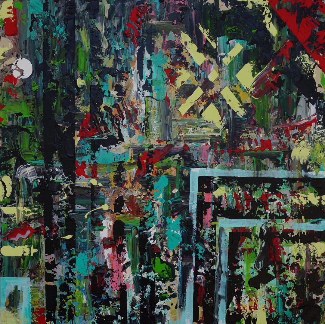 Jungle by Chad Conrad Wolf, Canvas Acrylic Painting, Large Wall Art ...