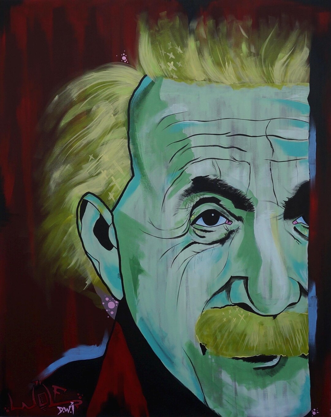 Kreepin by Chad Conrad Wolf, Canvas Acrylic Painting, Large Wall Art ...