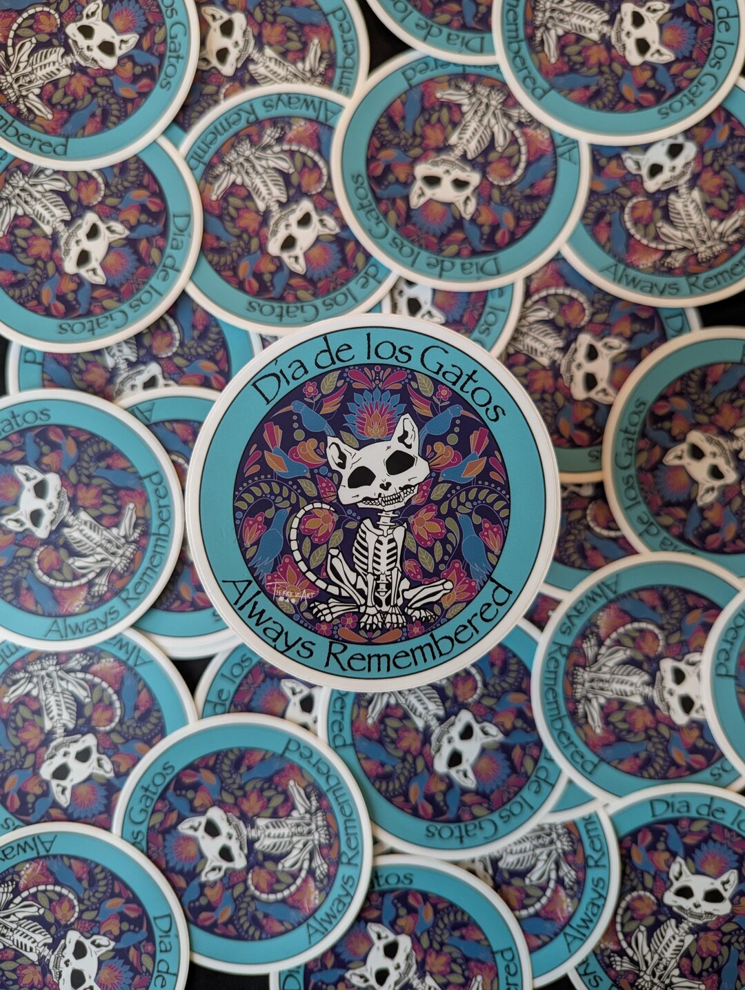 Cat Skeleton Sticker -dia De Los Gatos -day of the Dead - Etsy