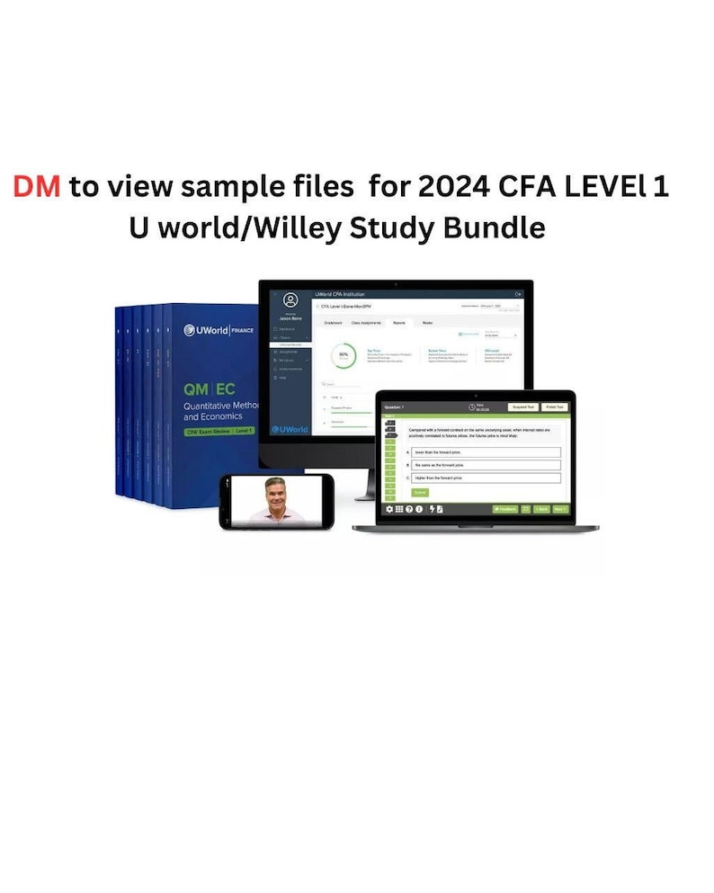2024 Uworld/wiley CFA Level 1 Study Bundle Comprehensive Exam Prep - Etsy