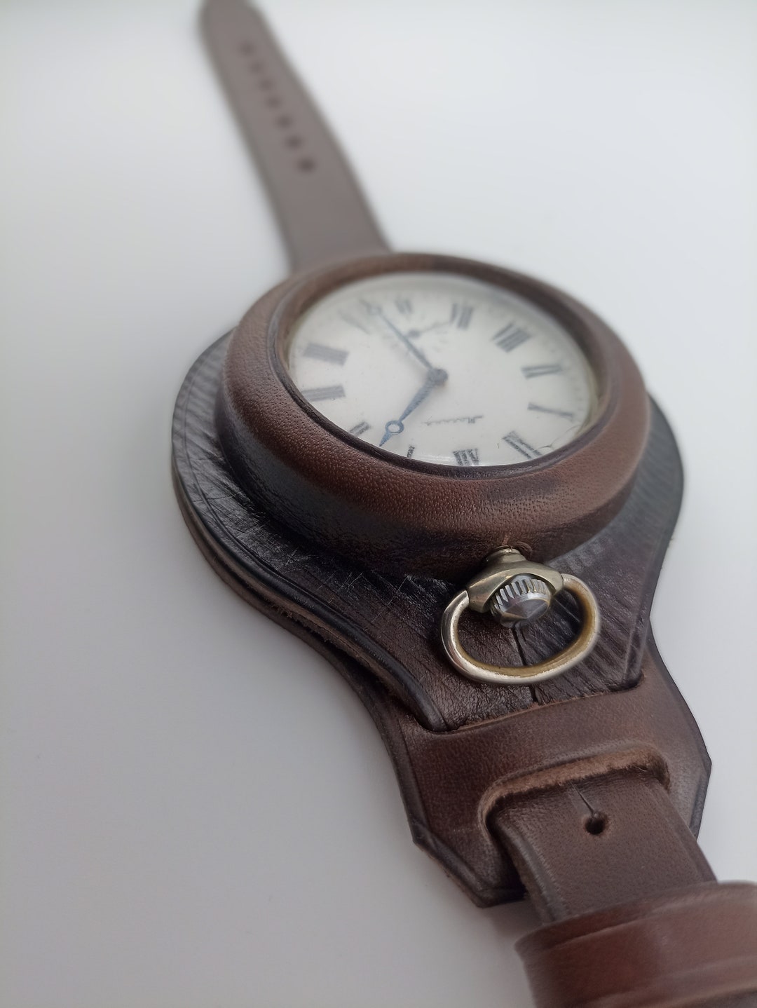 Handmade Leather Pocket Watch Case - Etsy