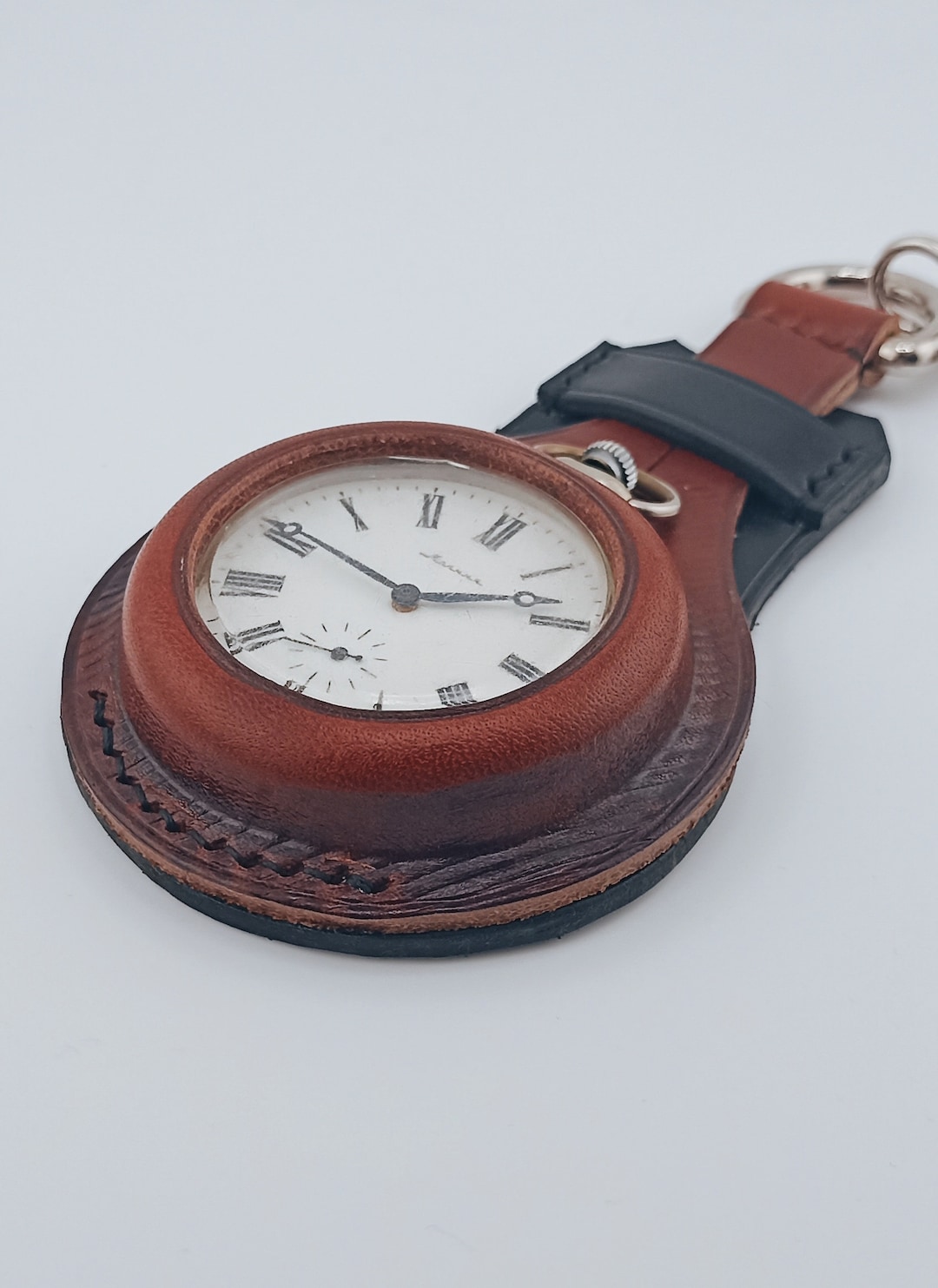 Handmade Leather Pocket Watch Case - Etsy