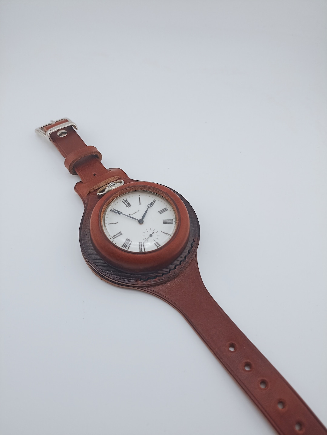 Handmade Leather Pocket Watch Case - Etsy