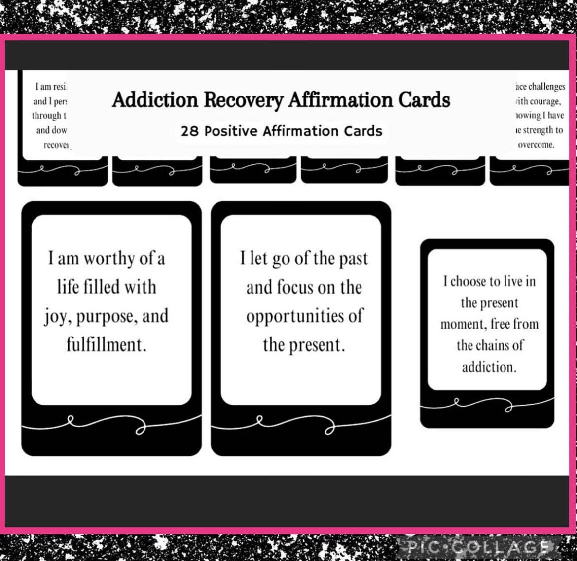 Addiction Recovery Affirmation Cards for Sobriety 28, Well-being PDF ...