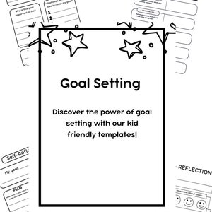 Child Youth Goal Setting, 2024 Goals Tracker, SMART Goal Setting Kit ...