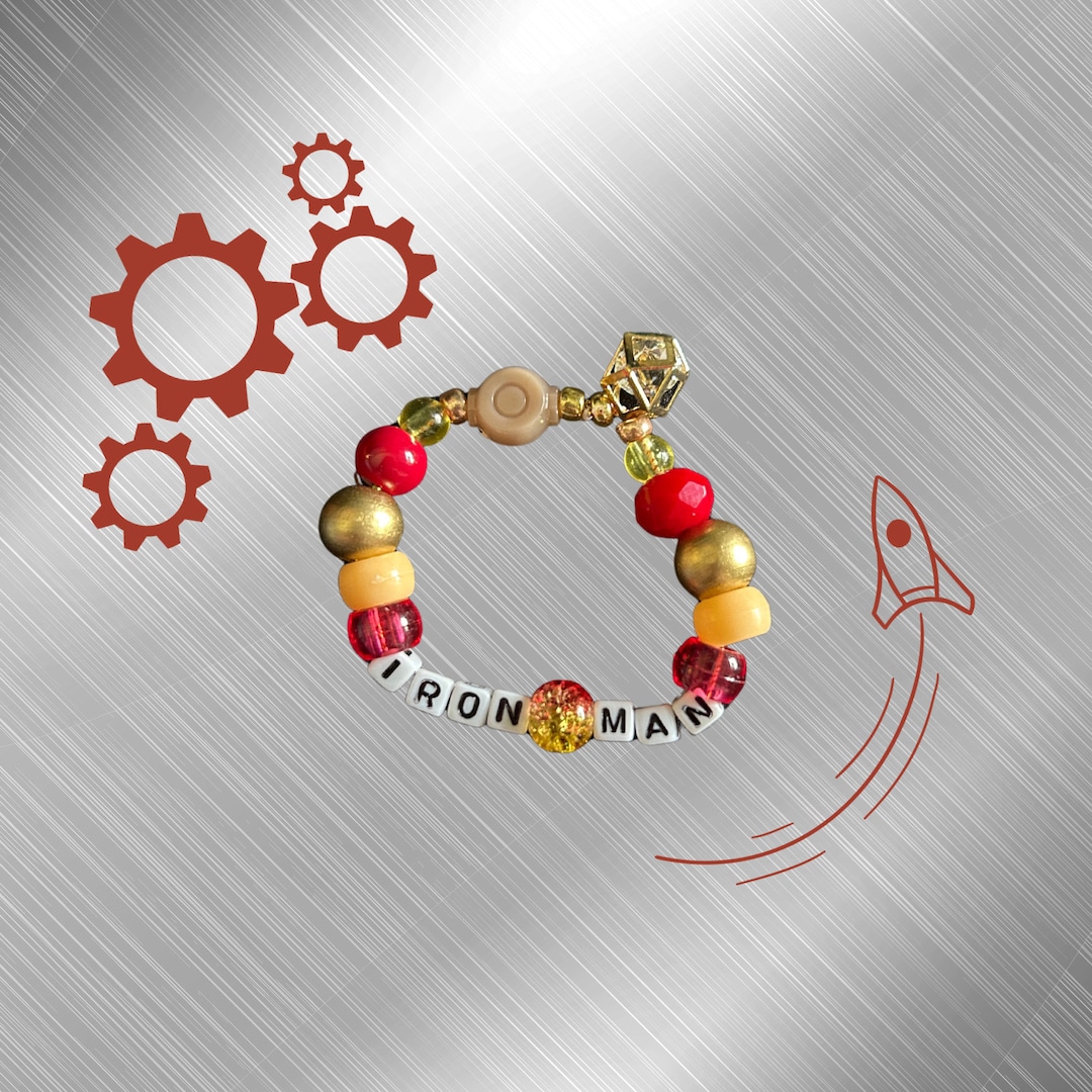 Iron Man Bracelet | Marvel Superhero Bracelet - Etsy