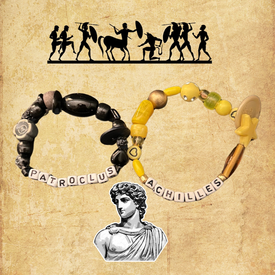 Achilles and Patroclus Matching Bracelet Set | Fan Themed Jewelry - Etsy