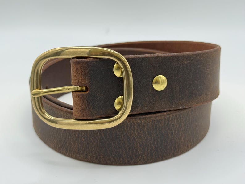 Crazy Horse Water Buffalo Leather Belt – Full Grain – 8-9 Oz – Rugged ...