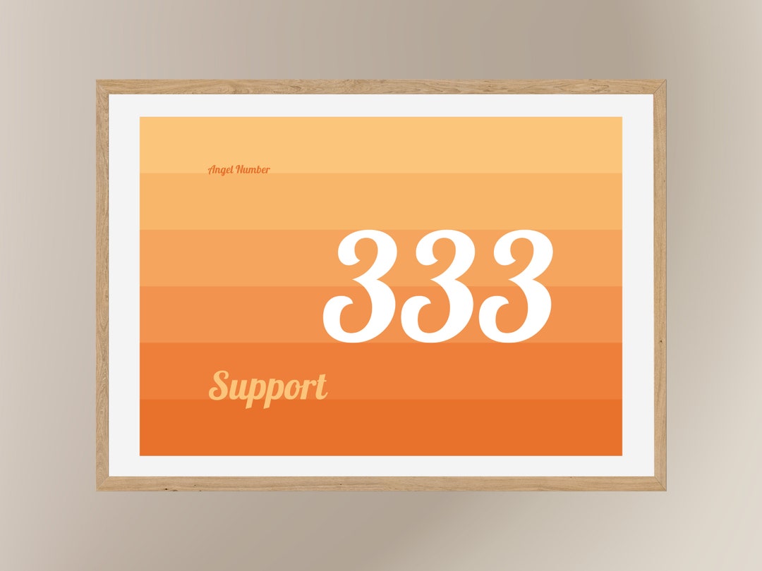 Angel Number 333 Poster Printable Download Angel Number Wall - Etsy