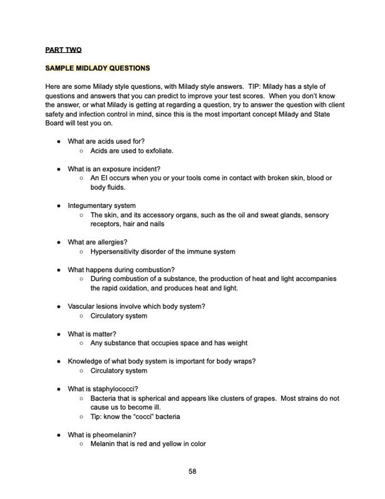 Esthetics State Board & School Study Guide / Exam Prep - Etsy