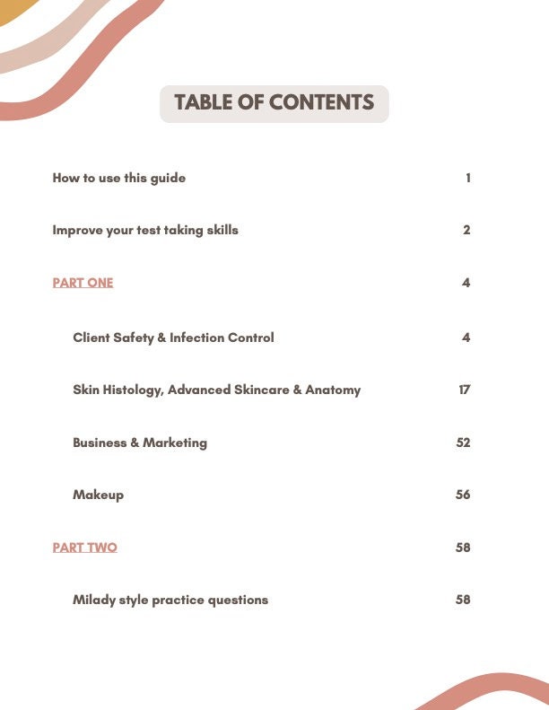 Esthetics State Board & School Study Guide / Exam Prep - Etsy