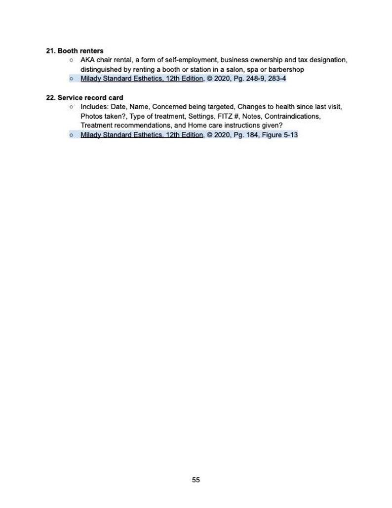 Esthetics State Board & School Study Guide / Exam Prep - Etsy