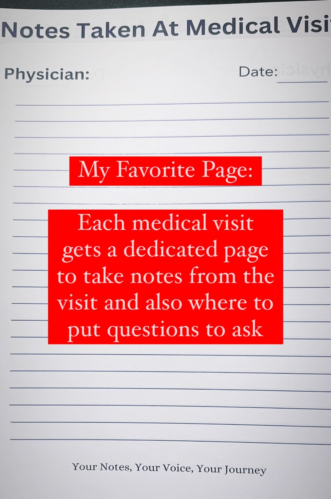 Medical Planner & Visit Journal: Your Health, Your Life, All in One ...