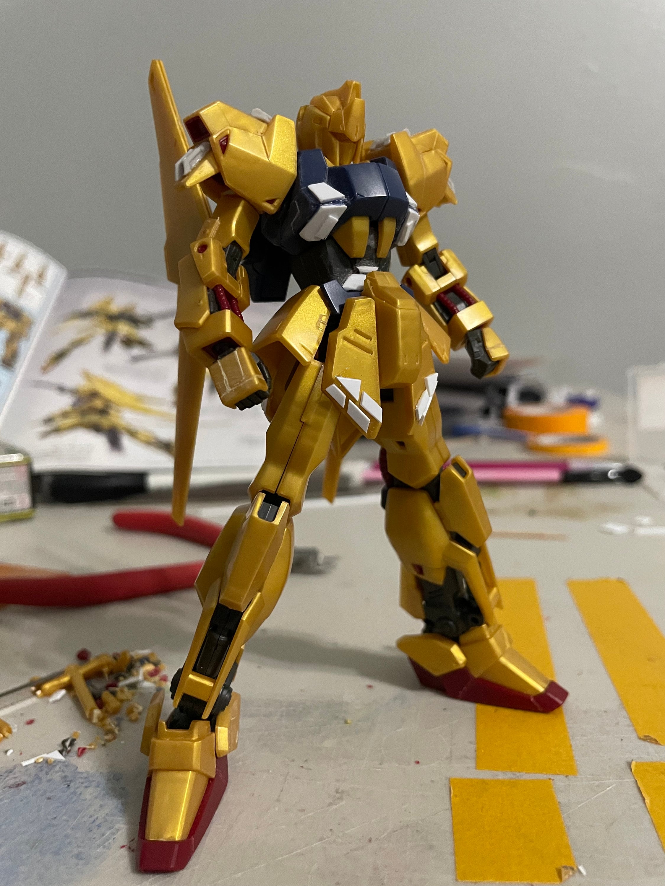 1/144 Scale Painted HGUC Hyaku Shiki Bandai Model Kit - Etsy