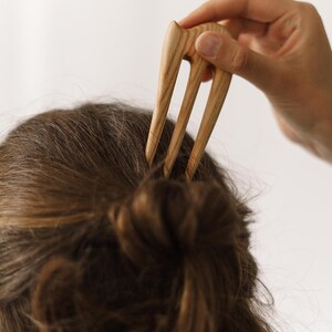 3 Prong Hair Fork, Wooden Hair Pin, Hair Sticks, for Women, Hair Fork ...