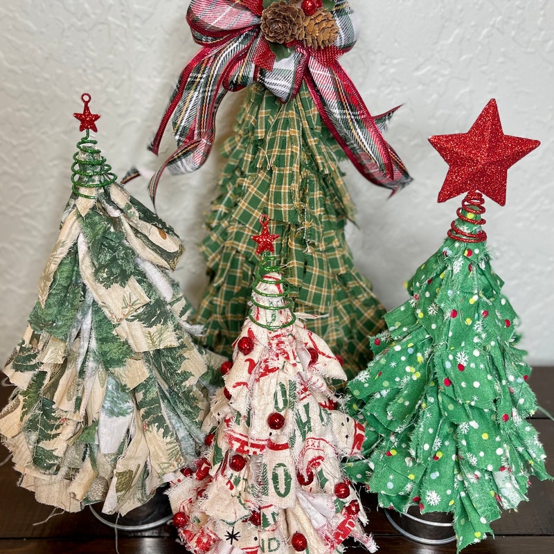 Rag Christmas Trees - Etsy