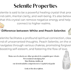 Peach Selenite Bowl Crystal Storage Spiritual Gift Energy Healing Self ...