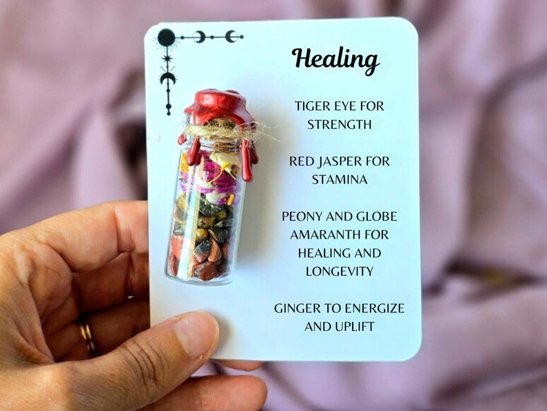Mini Spell Jar Abundance Jar Spell Witch Magic Charm for Protection ...