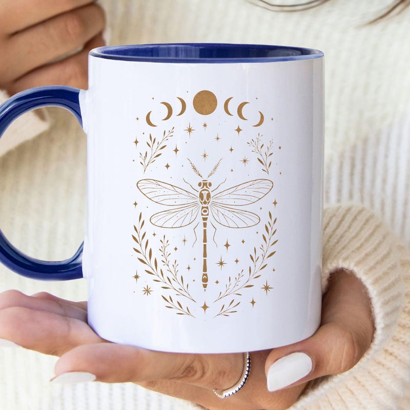 Gold Moon Ceramic Mug - Etsy