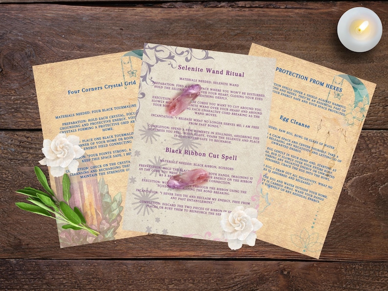 Instant Download Grimoire Wicca Protection Ritual Magical Self-defense ...