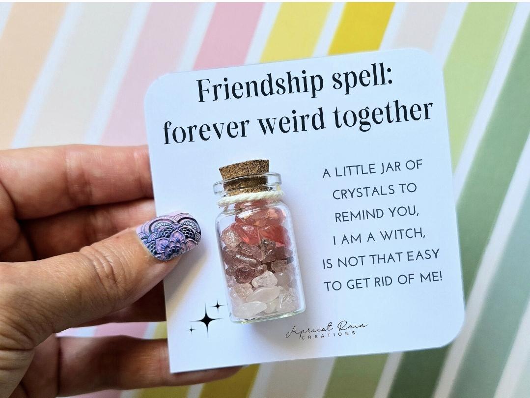 Build a Box Item Friendship Spell Card Witchy Gift Best Friend Crystal ...