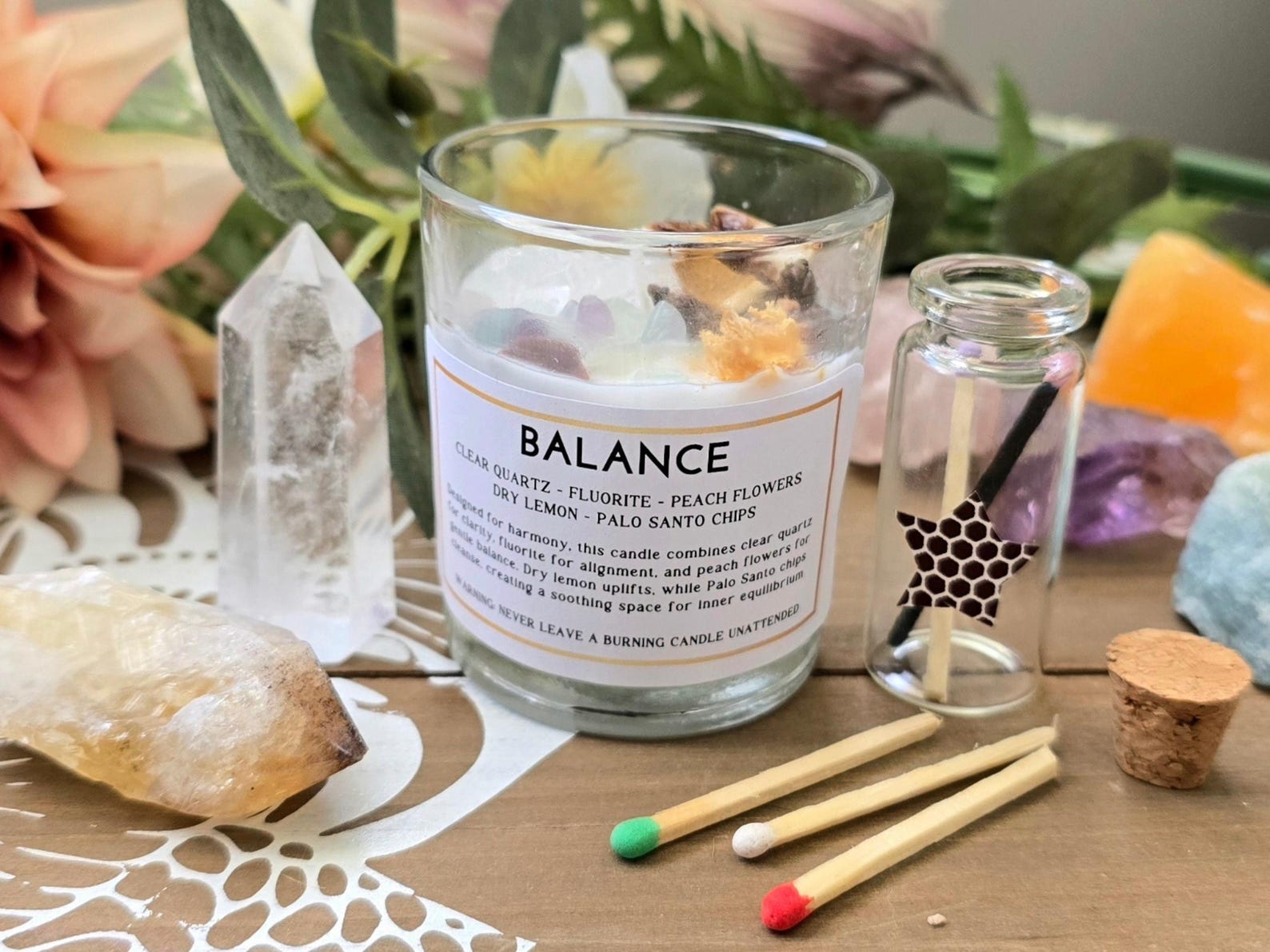 Manifestation Candle Bundle for Altar Spiritual Gift Crystal Healing ...