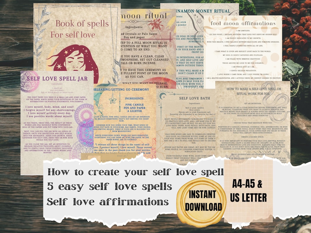 Self Love Printable Witch Spell Book for Baby Witch PDF Book Junk ...