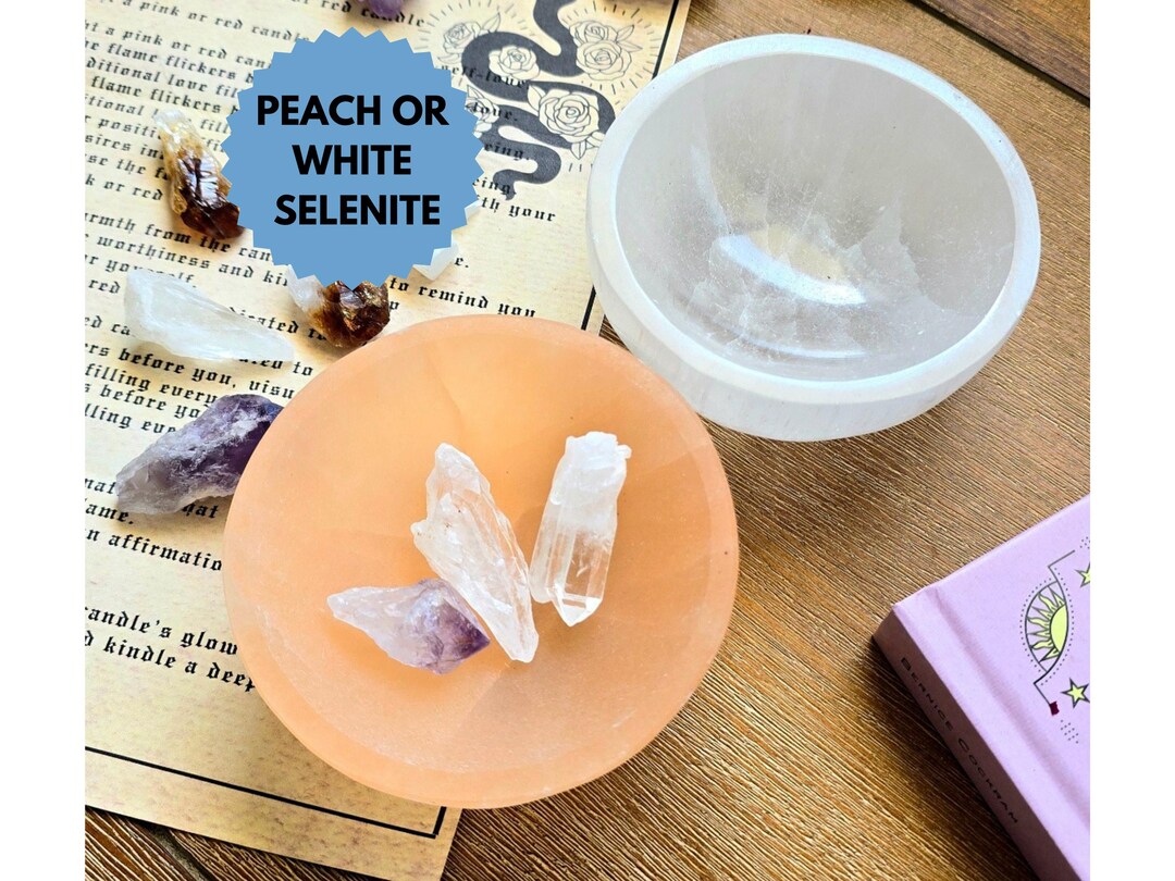 Small Selenite Bowl for Smudging Bowl Selenite Jewelry Keeping Crystal ...