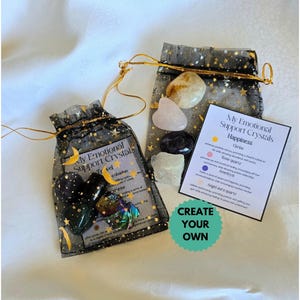 Customizable Crystal Pouch Spiritual Gift Set Self Care Crystal Healing ...