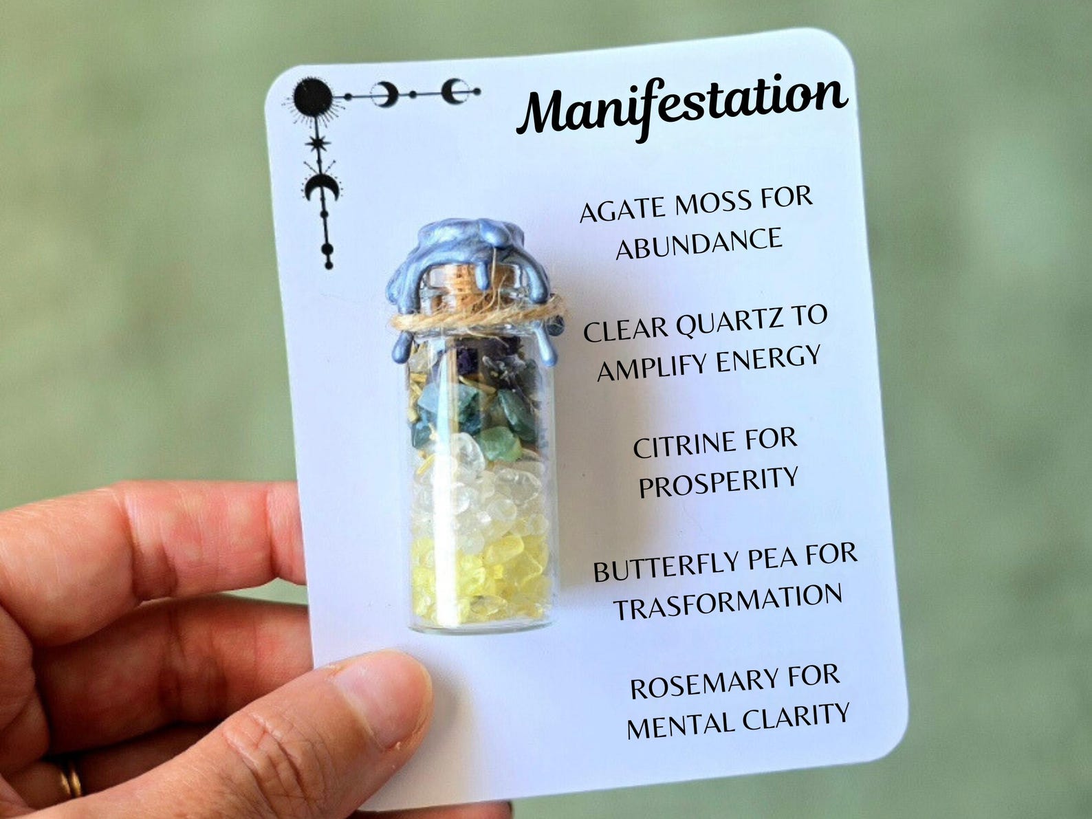 Mini Spell Jar Abundance Jar Spell Witch Magic Charm for Protection ...