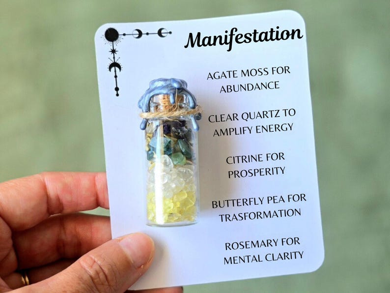 Mini Spell Jar Abundance Jar Spell Witch Magic Charm for Protection ...