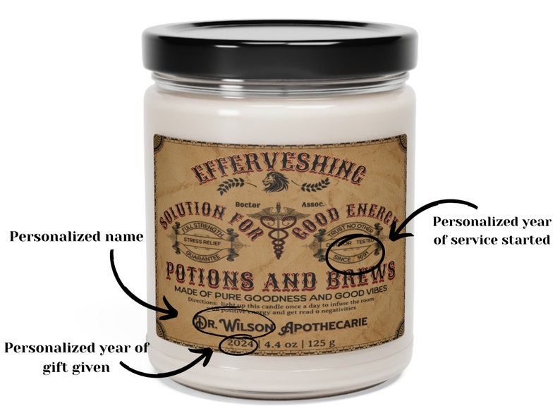Personalized Candle Gift for Pharmacist Scented Candle Gift Idea Old ...