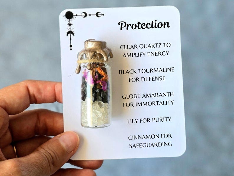 Mini Spell Jar Abundance Jar Spell Witch Magic Charm for Protection ...