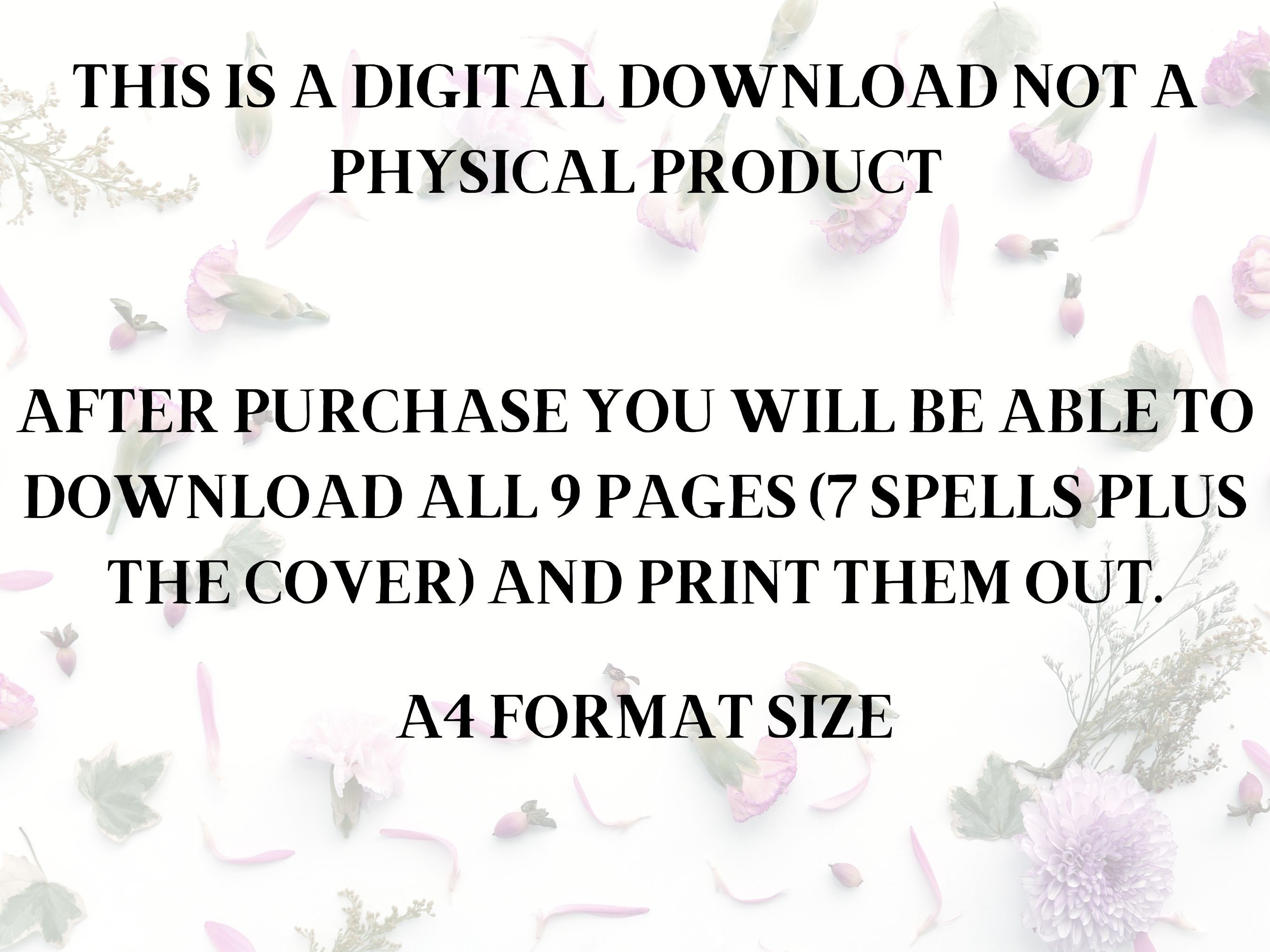 Spell Book for Healing Printable Book Witchcraft Magical Spell Grimoire ...