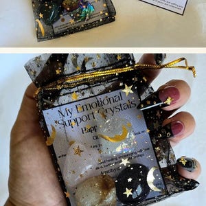 Customizable Crystal Pouch Spiritual Gift Set Self Care Crystal Healing ...