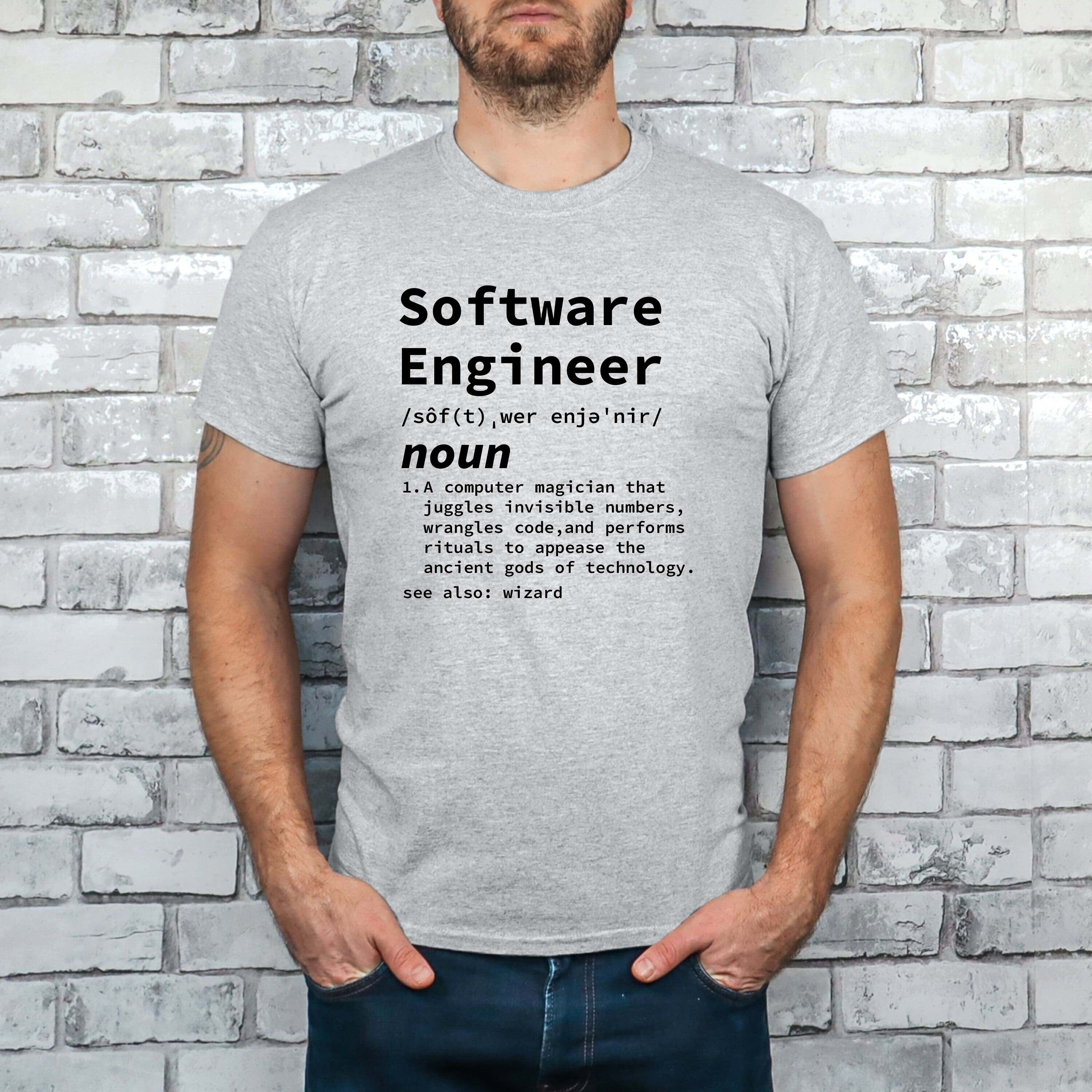 Software Engineer Definition Shirt, Funny Tech Tee, Computer Science ...
