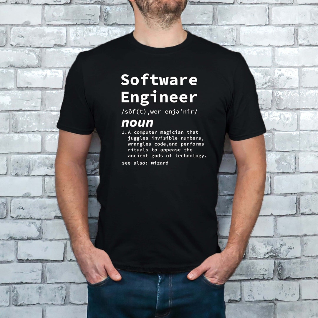 Software Engineer Definition Shirt, Funny Tech Tee, Computer Science ...