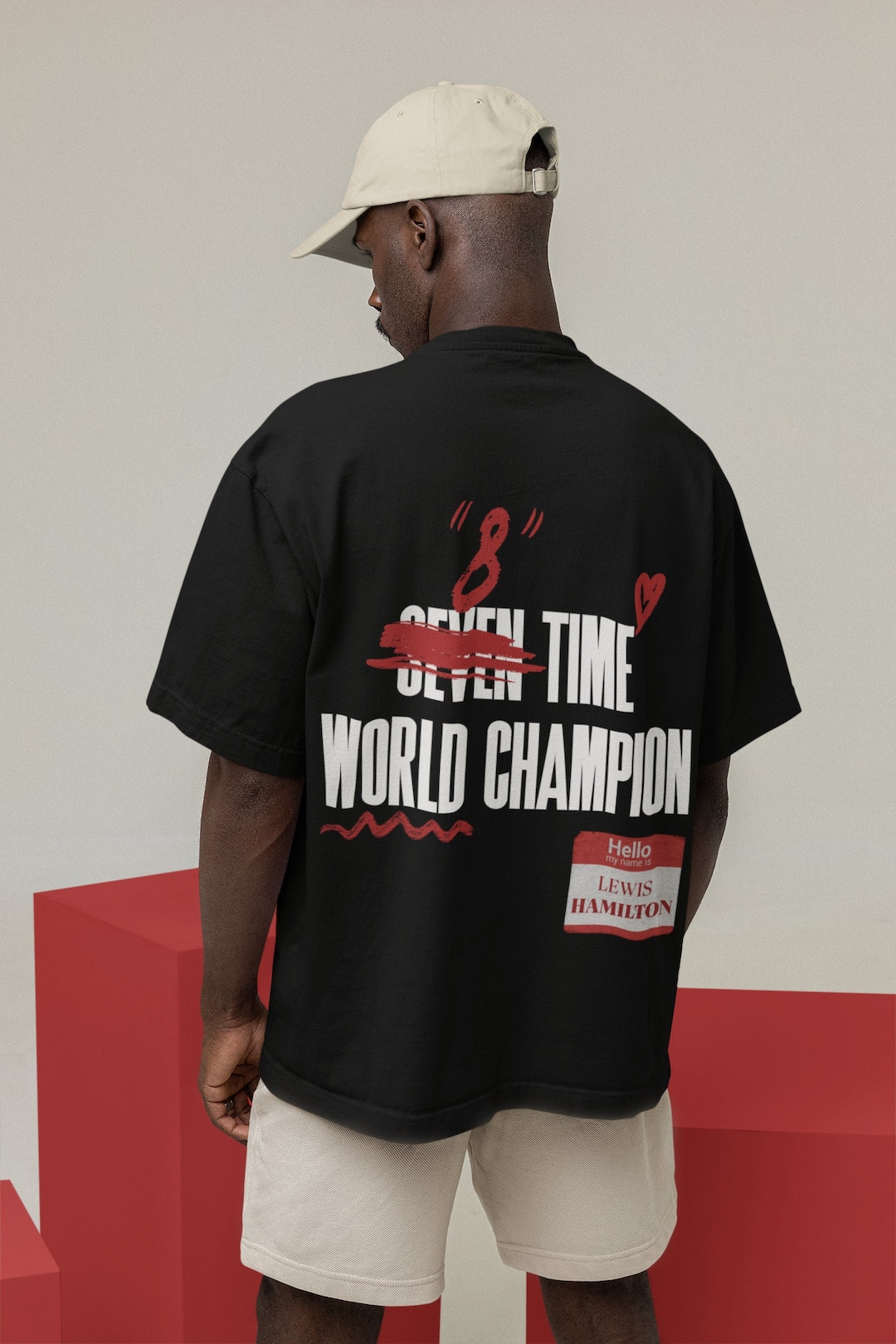 Lewis Hamilton 8 Time World Champion T-shirt | Comfort Colors 1717 ...
