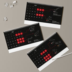 FORMULA 1 2024 Desk Calendar Racing Season Planner for F1 Enthusiasts ...