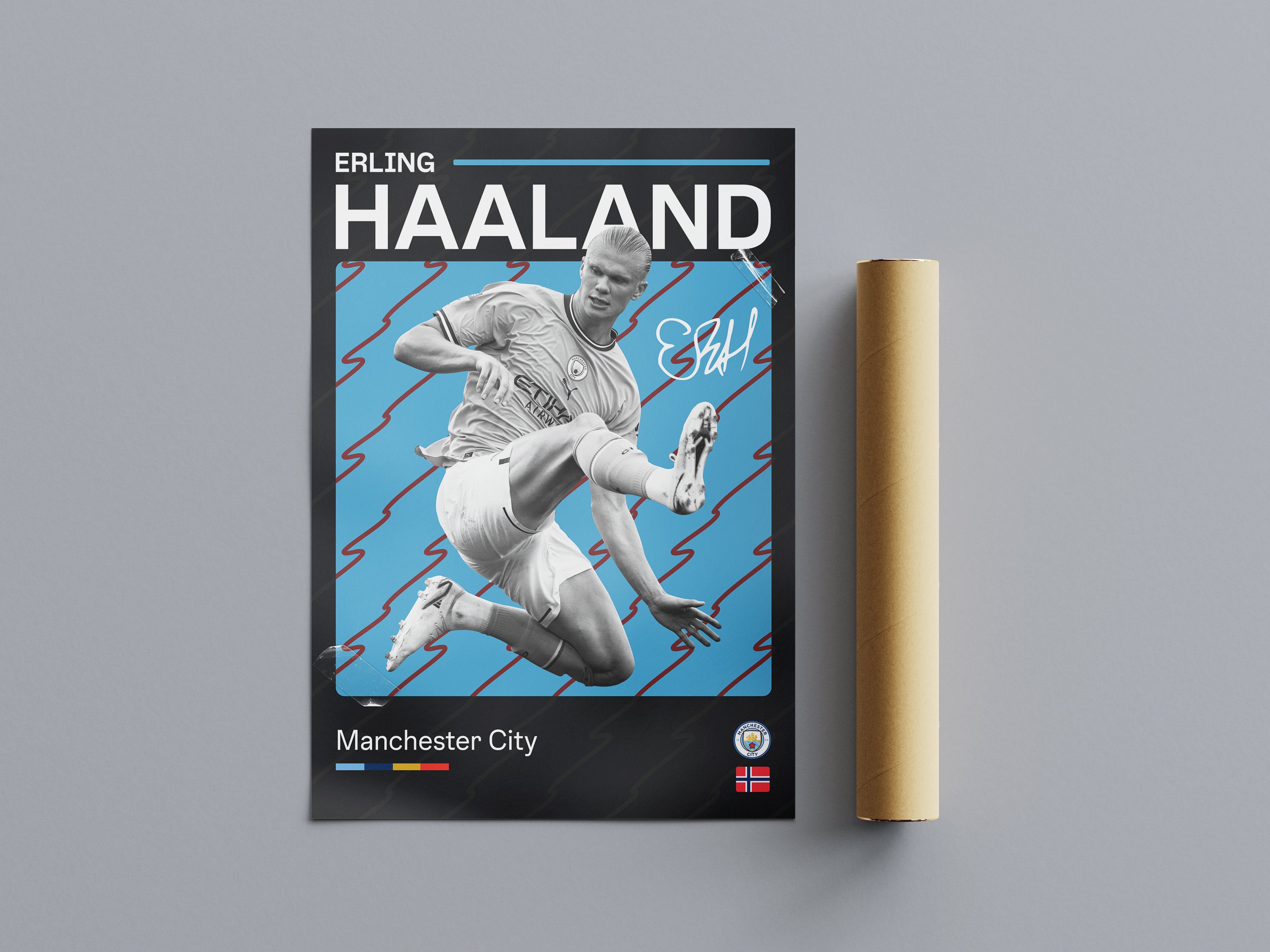 Erling Haaland Haaland Football Gift, Soccer Gifts, Sports Poster ...