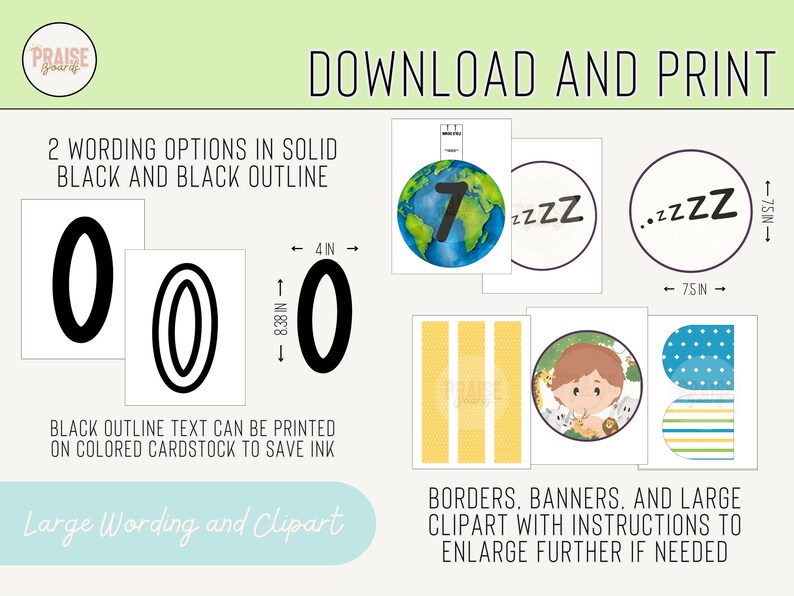 Days of Creation Bulletin Kit, Church Bulletin Board Kit, Printable ...