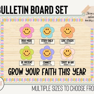 Grow Your Faith This Year, Church Bulletin Board Kit, Printable ...