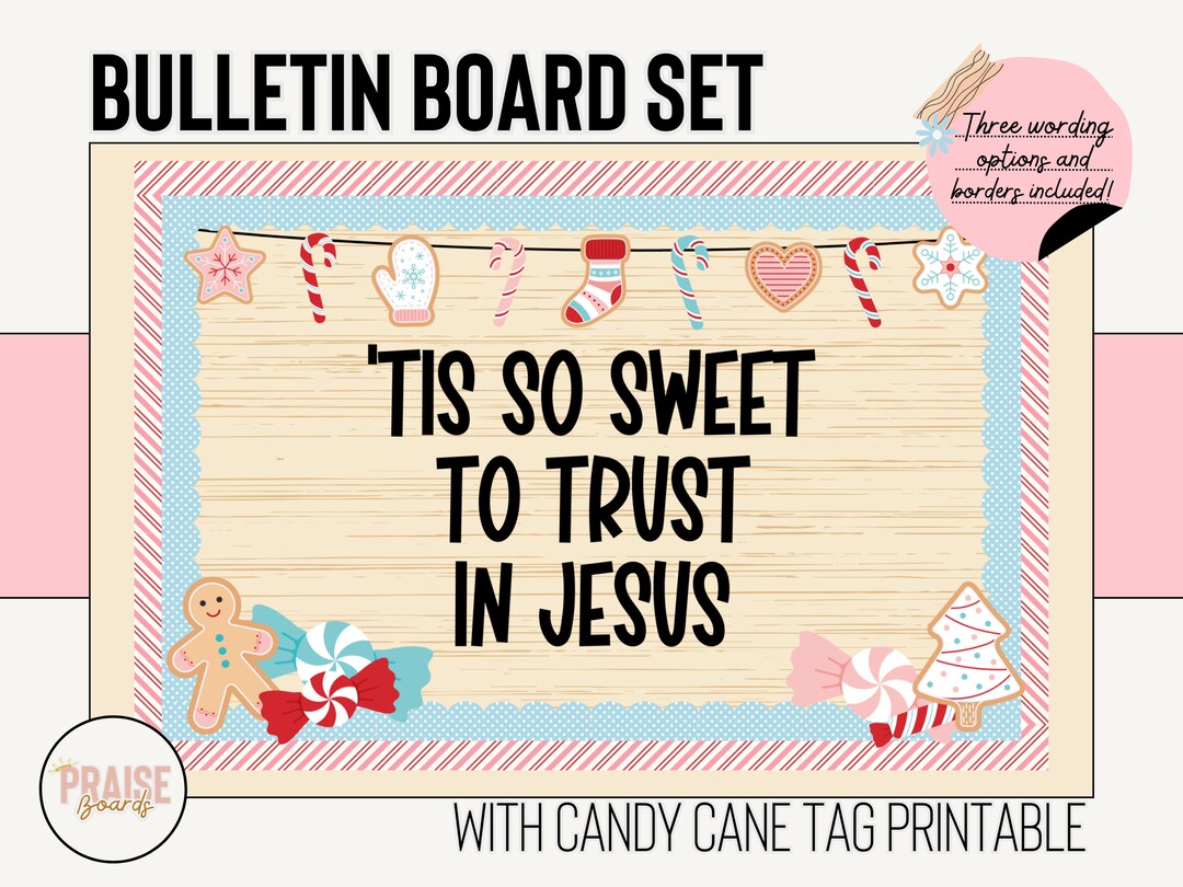 Tis so Sweet to Trust in Jesus, Church Bulletin Board Kit, Printable ...