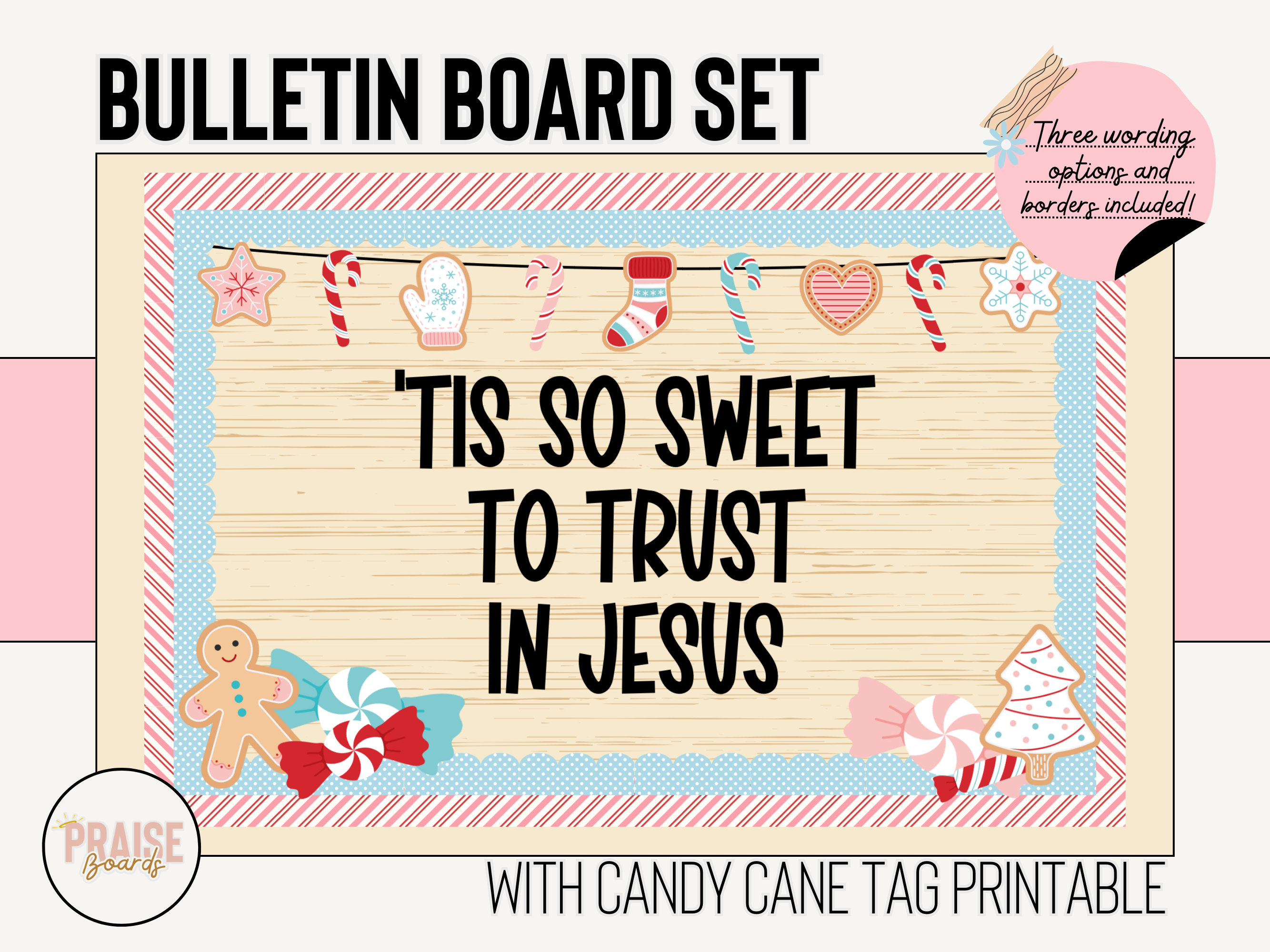 Tis so Sweet to Trust in Jesus, Church Bulletin Board Kit, Printable ...
