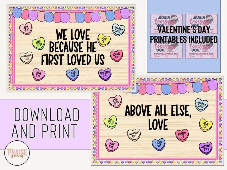 He Loved Us First, Church Bulletin Board Kit, Printable Bulletin Board ...