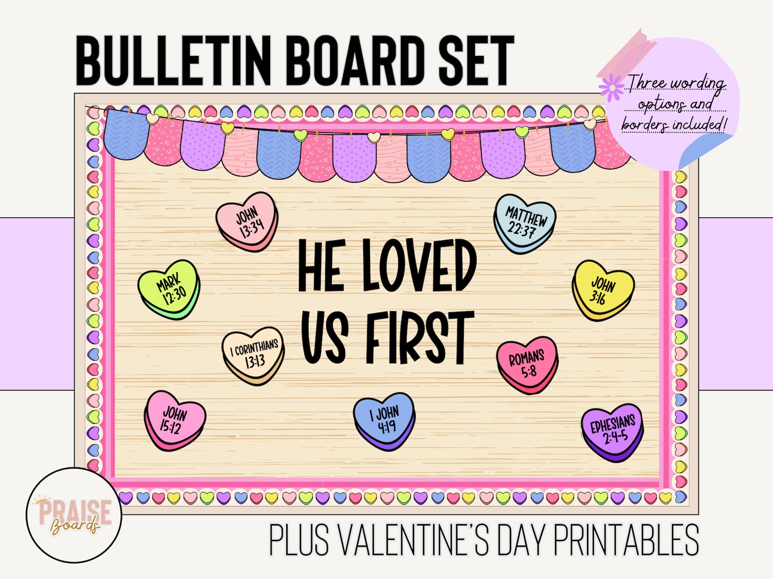 He Loved Us First, Church Bulletin Board Kit, Printable Bulletin Board ...