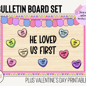 He Loved Us First, Church Bulletin Board Kit, Printable Bulletin Board ...
